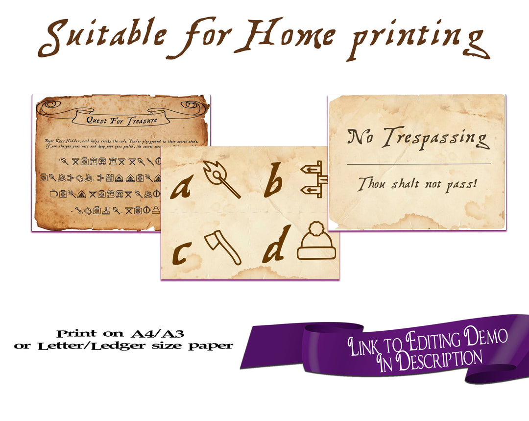 Camping Group Game - Campsite Secret Message Scavenger Hunt – Open Chests