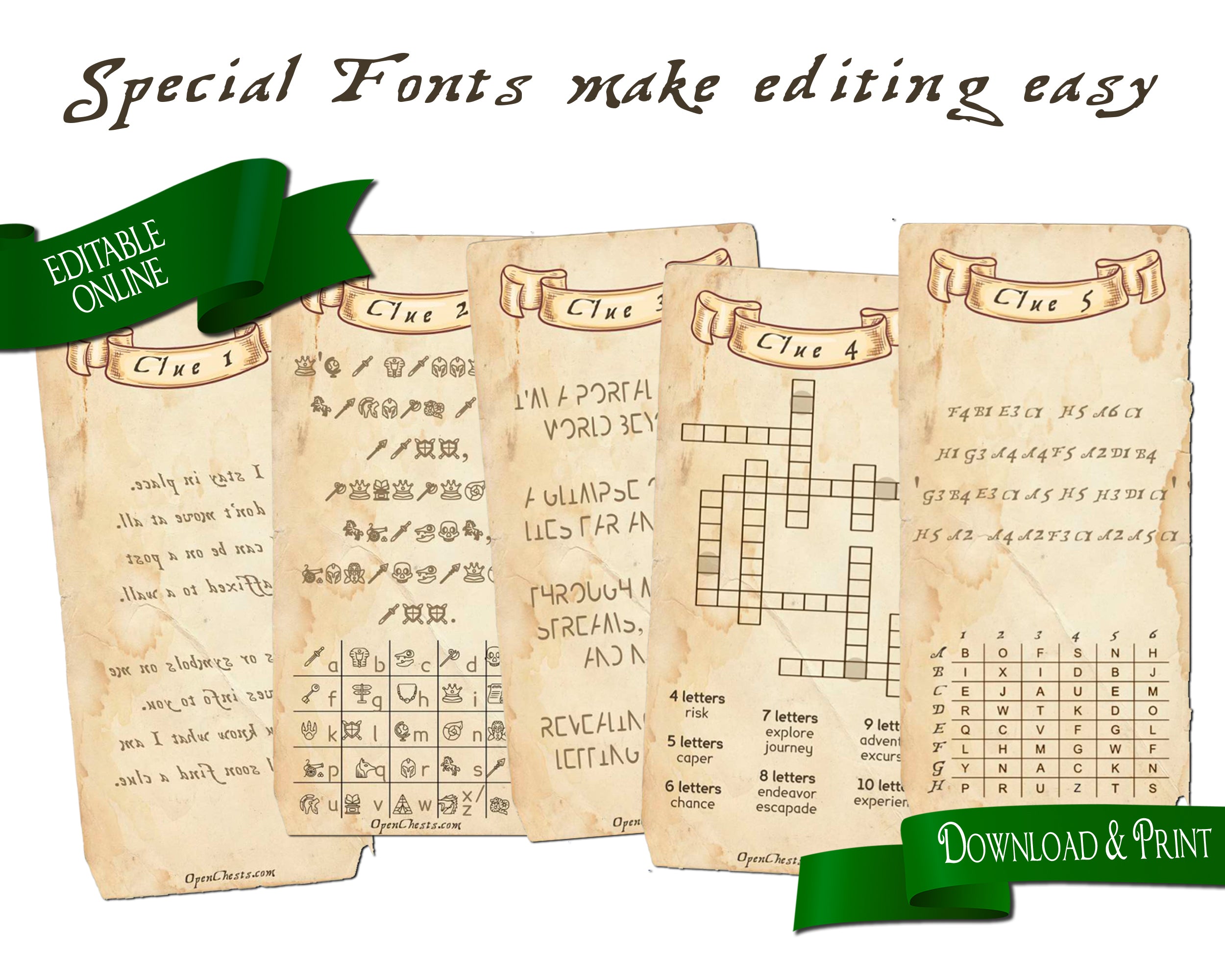 Free Rhyming Scavenger Hunt Riddle Clues for Home – Open Chests