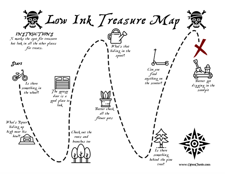 Treasure Map Template - Personalize and Customize – Open Chests