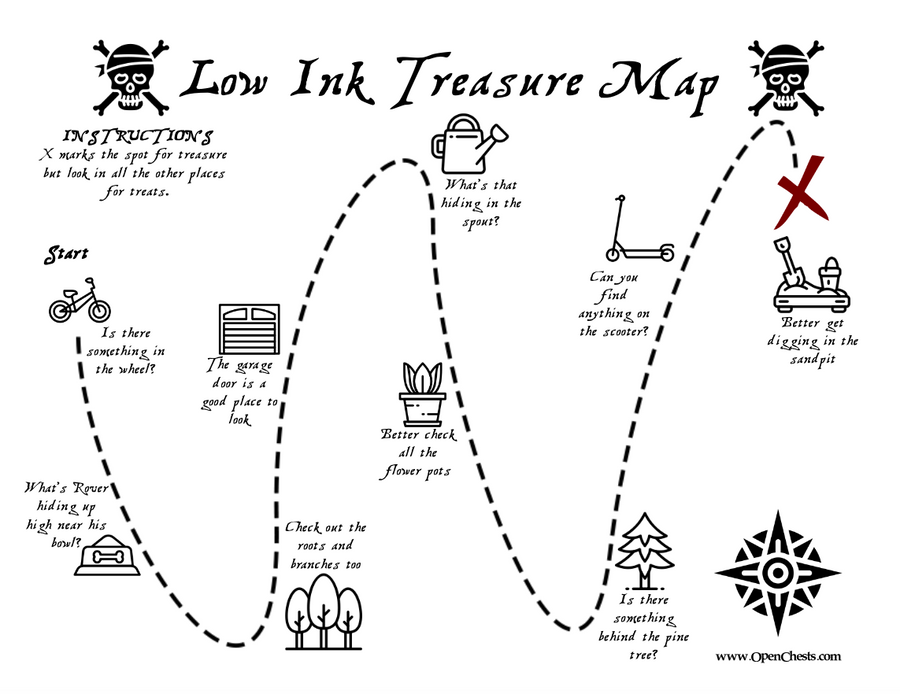 Treasure Map Template - Personalize and Customize – Open Chests