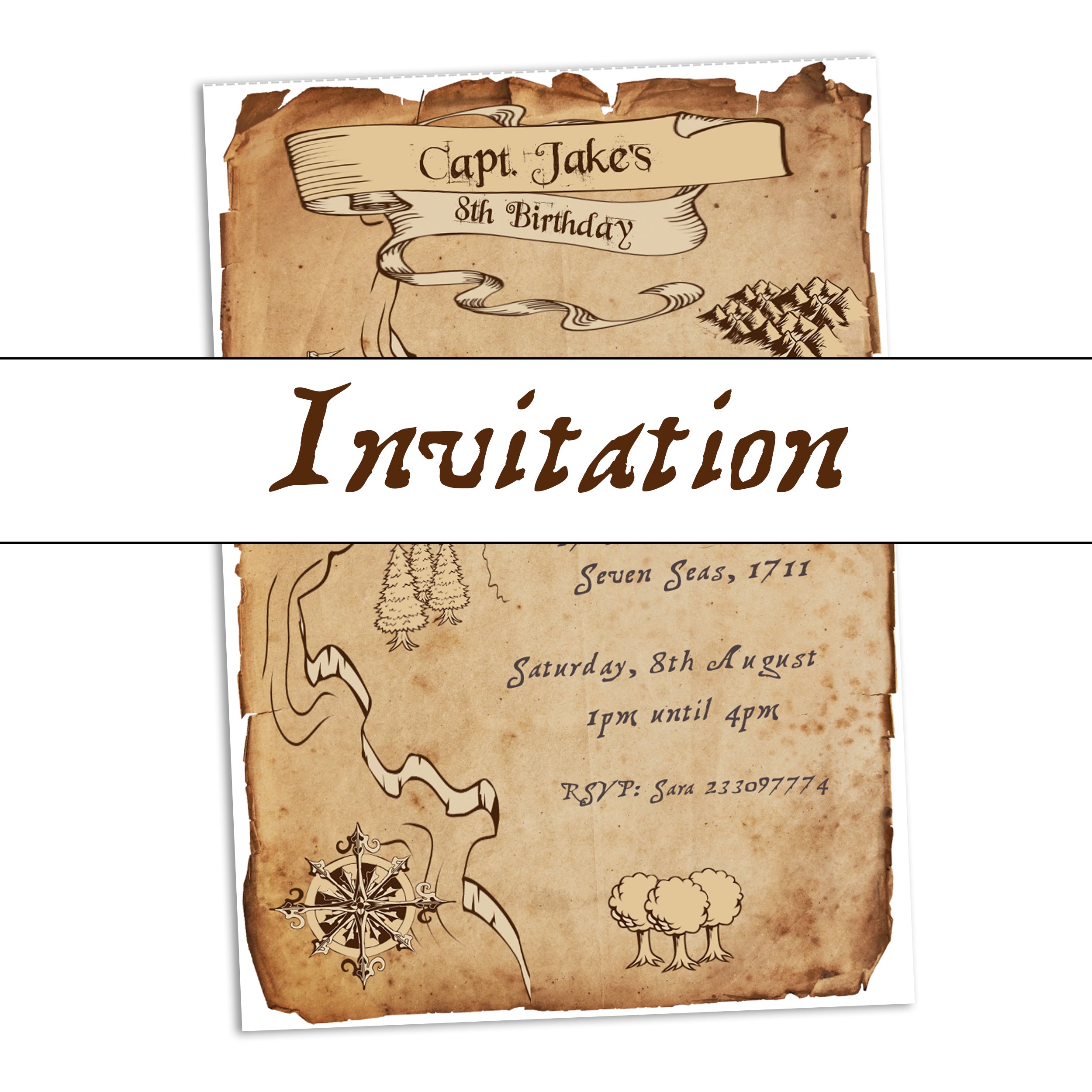 Treasure Hunt Invitation – Open Chests