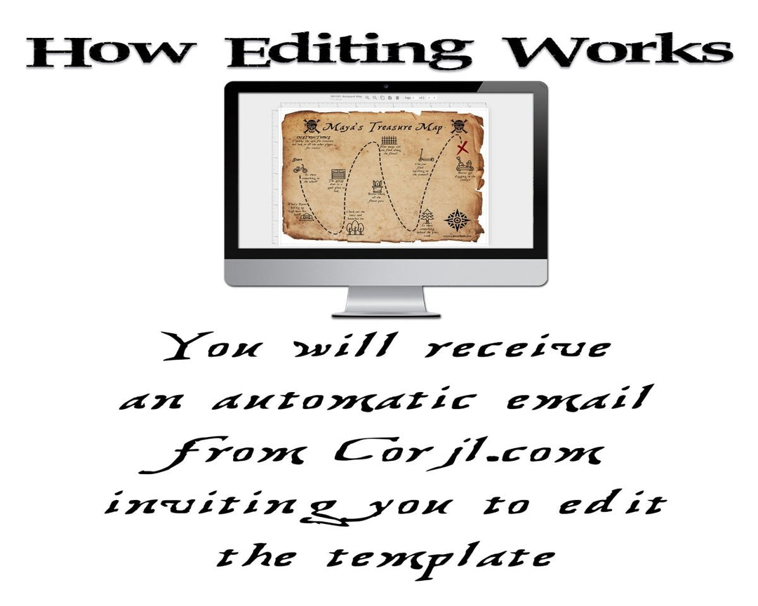 Treasure Map Template - Personalize and Customize – Open Chests