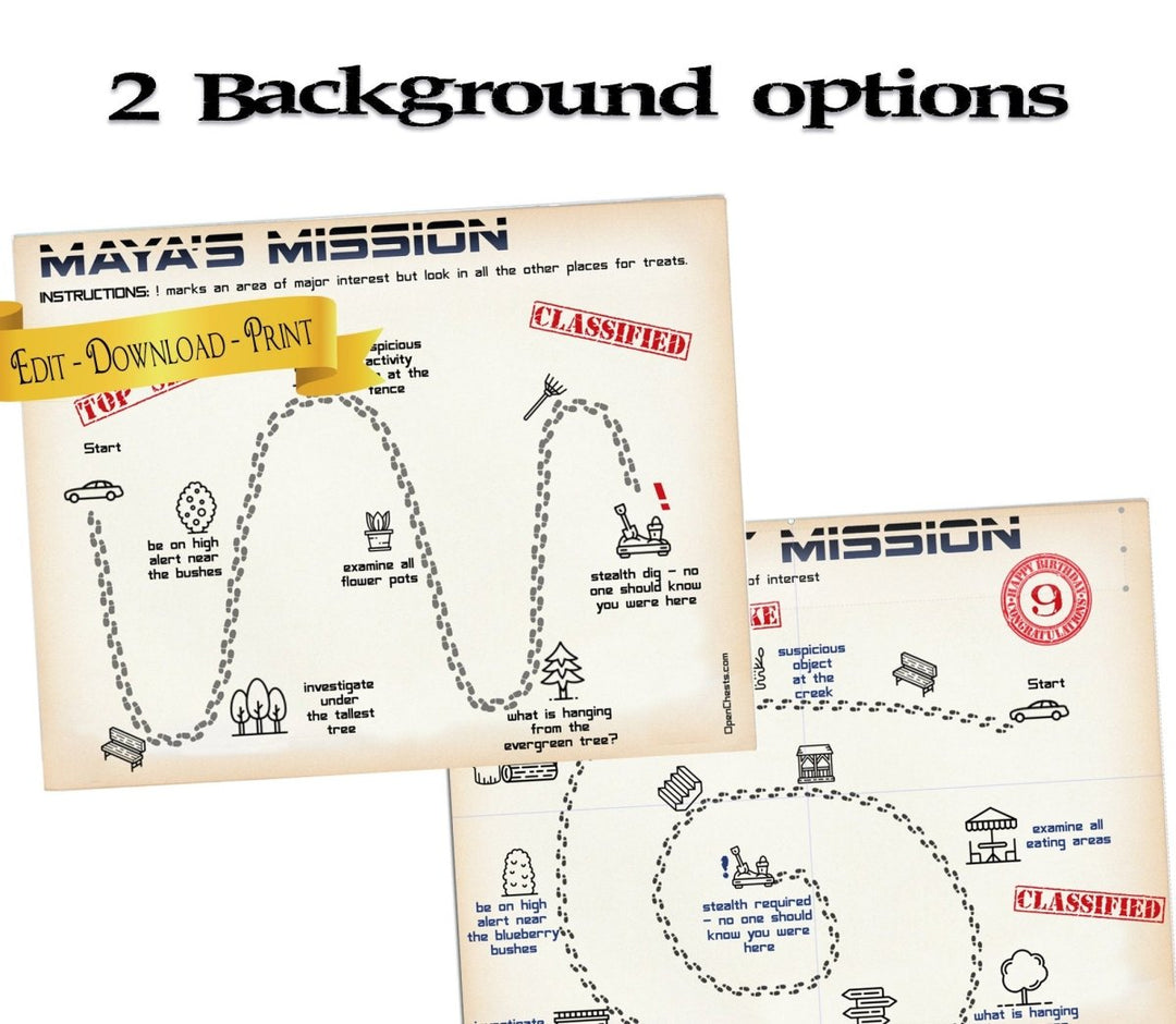 DIY Mission Map Printable | Editable templates | Detective or Spy Part ...