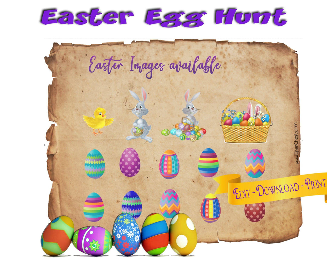 Easter Egg Hunt Map Printable | Indoor Treasure Hunt for Children ...