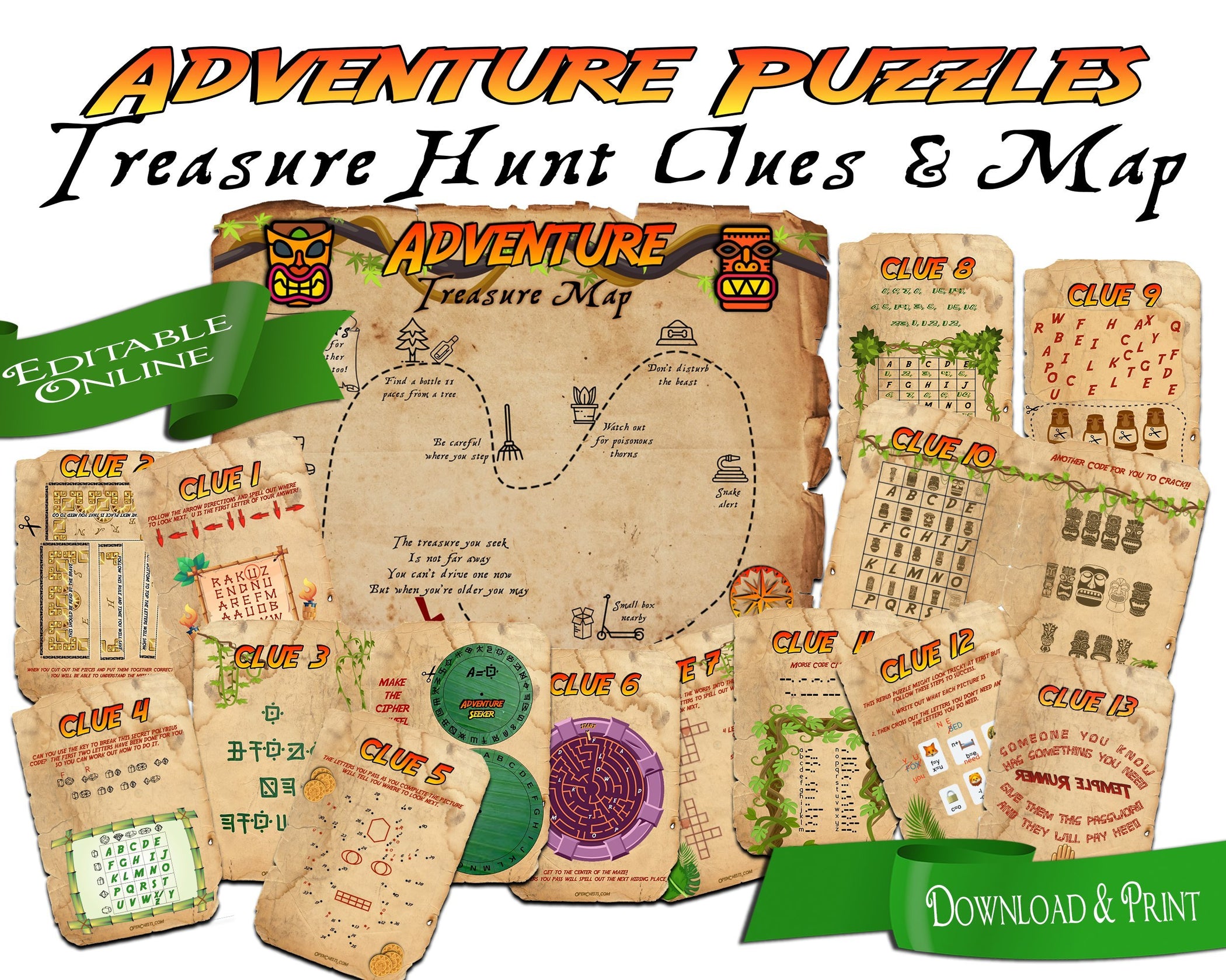 Treasure Hunt Clues, Treasure Maps & Scavenger Hunt Ideas – Open Chests