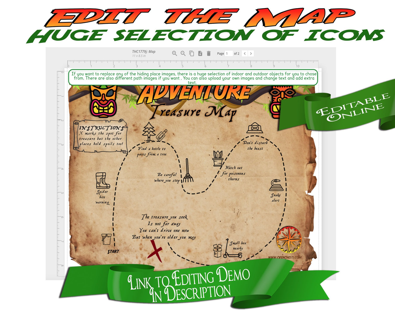 Adventure Treasure Hunt Clues for Older Kids Teens | Editable Outdoor ...