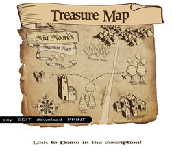 Customizable Treasure Maps - Edit the Templates to Personalize – Open ...
