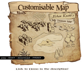 Customizable Treasure Maps - Edit the Templates to Personalize – Open ...
