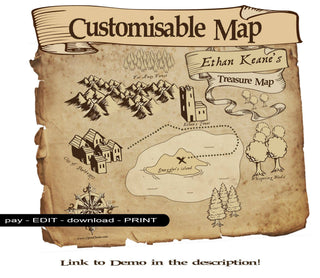 Customizable Treasure Maps - Edit the Templates to Personalize – Open ...