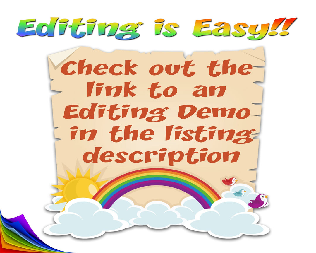 Rainbow Treasure Hunt Map PDF Printable - Personalize and Customize to ...