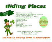 St Patrick's Day Game. Leprechaun Treasure Hunt – Open Chests